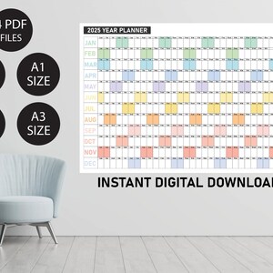 2025 Large Year Wall Planner Landscape Colourful, This is the Year ...