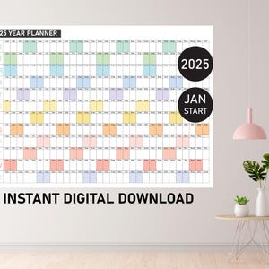 2025 Large Year Wall Planner Landscape Colourful, This is the Year ...