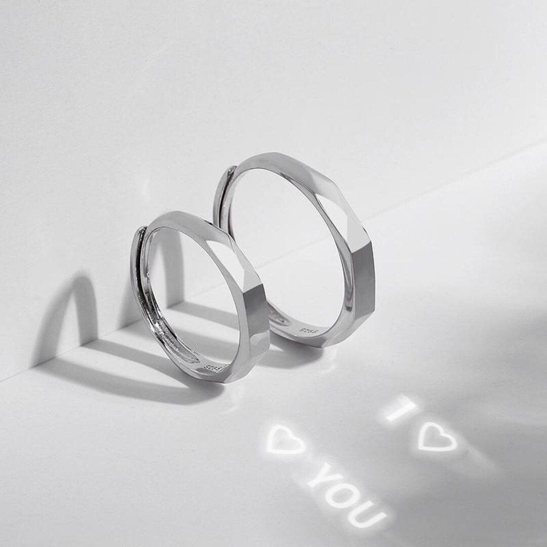 Custom Hidden Message Ring, Couples Rings, S925 Sterling Silver Ring ...