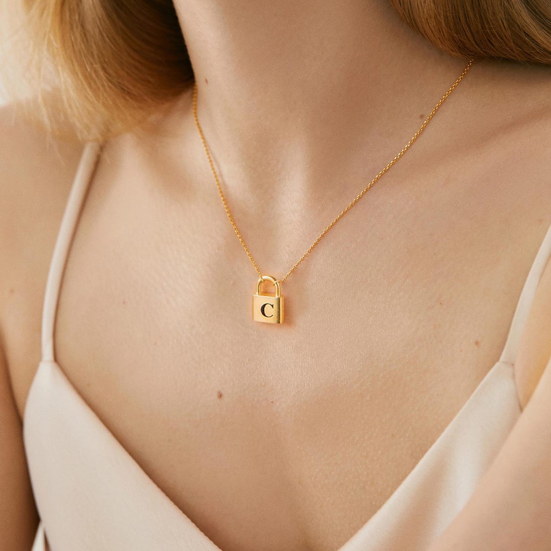 Custom Letter Locket Necklace, Custom Locket Necklace, Initial Locket ...
