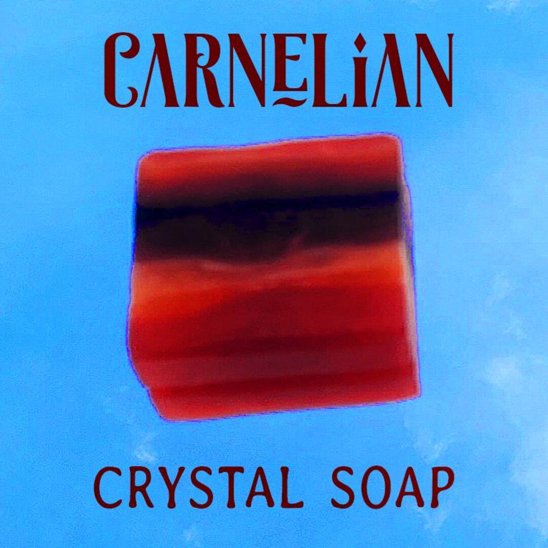 Carnelian Crystal Bar Soap ~ Luxury Scents ~ REAL STONE in Every Bar ...