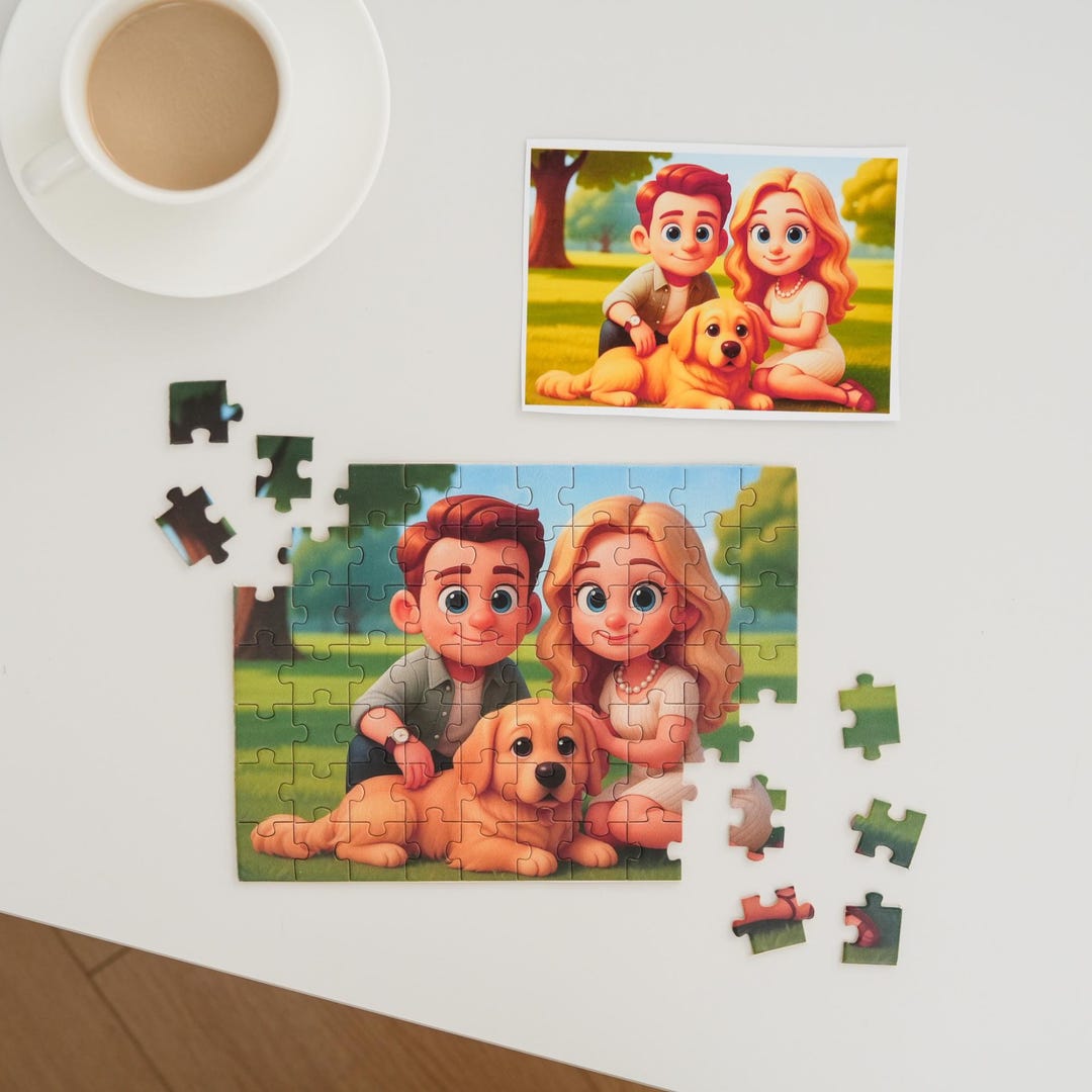 Personalized Cartoon Style Jigsaw Puzzle From Photo, Custom Photo ...