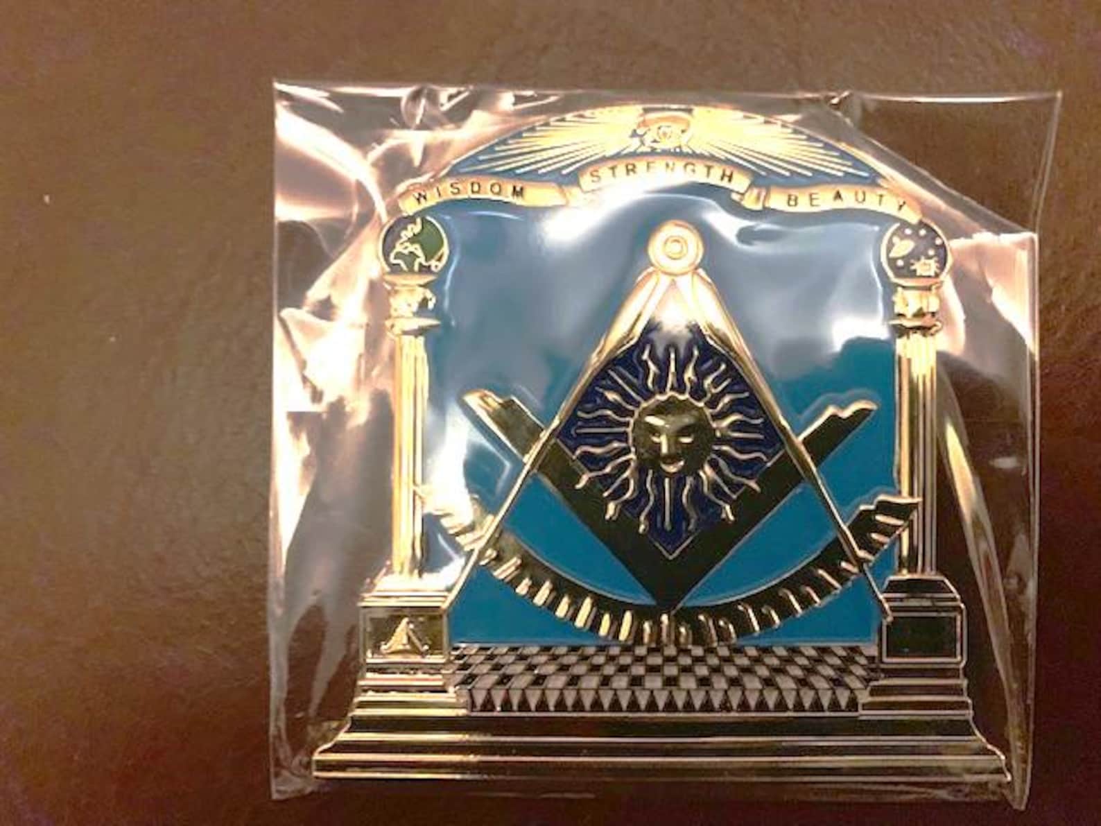 Custom Past Master Car Emblem 3" Masonic Emblem Auto. - Etsy