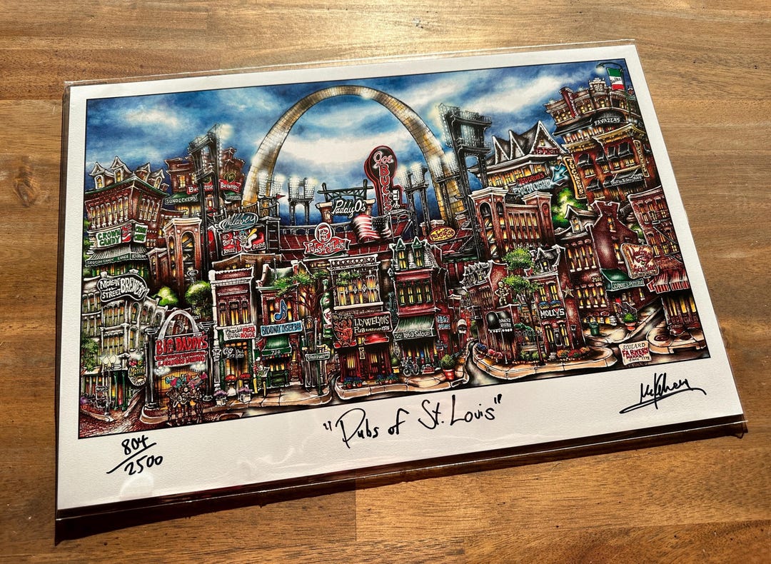 Pubs of Saint Louis Missouri Downtown Baseball Sports Stadium Arch ...