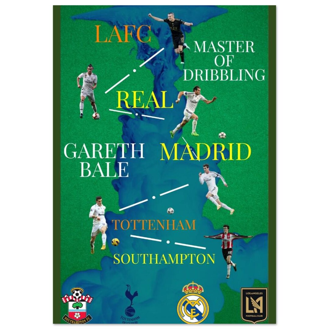 Gareth Bale Poster: Premium 70x100 Cm / 28x40″ Matte Paper Art Print ...