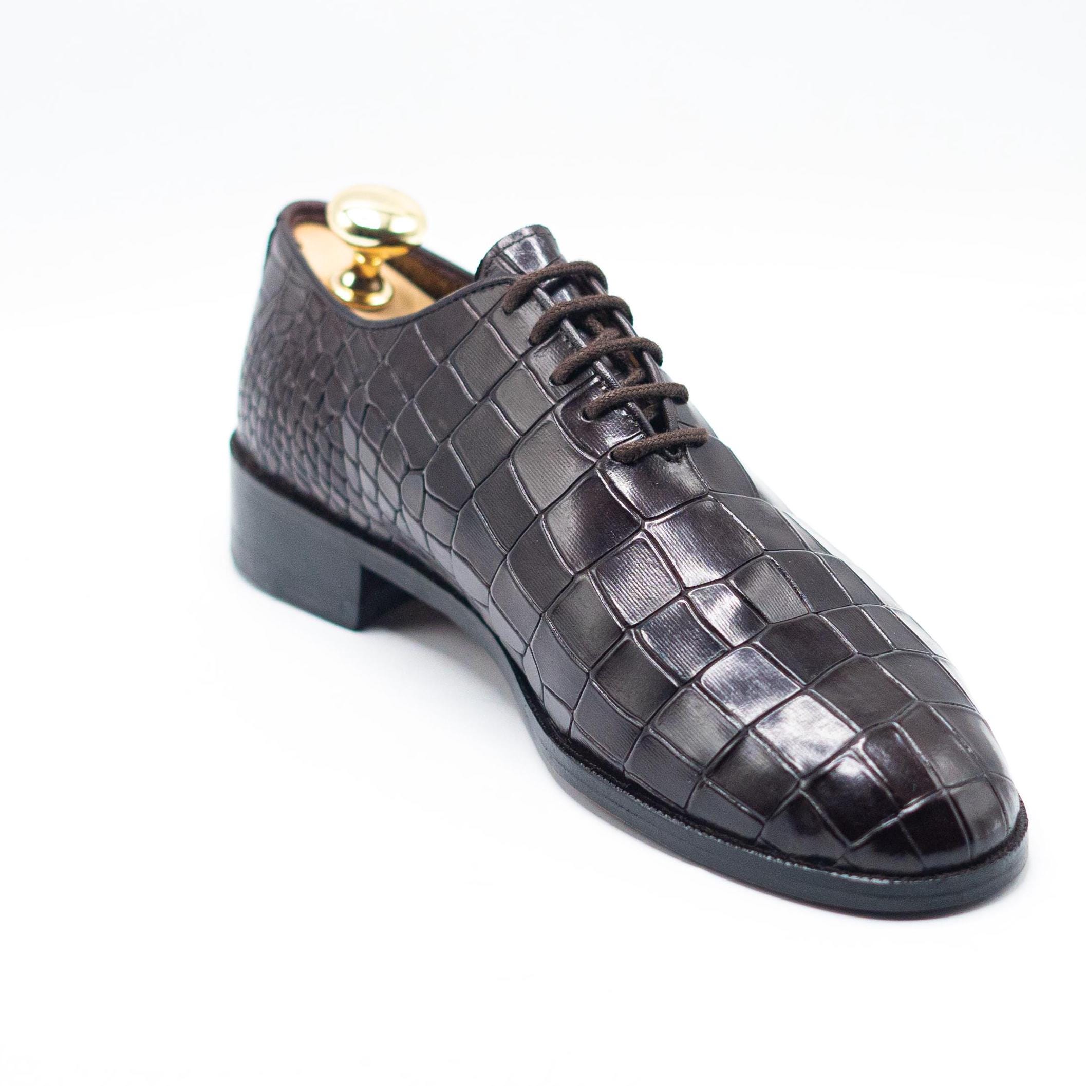 Men's Crocodile Shoe Oxford, Alligator Shoes, Designer Men Shoes, Made ...