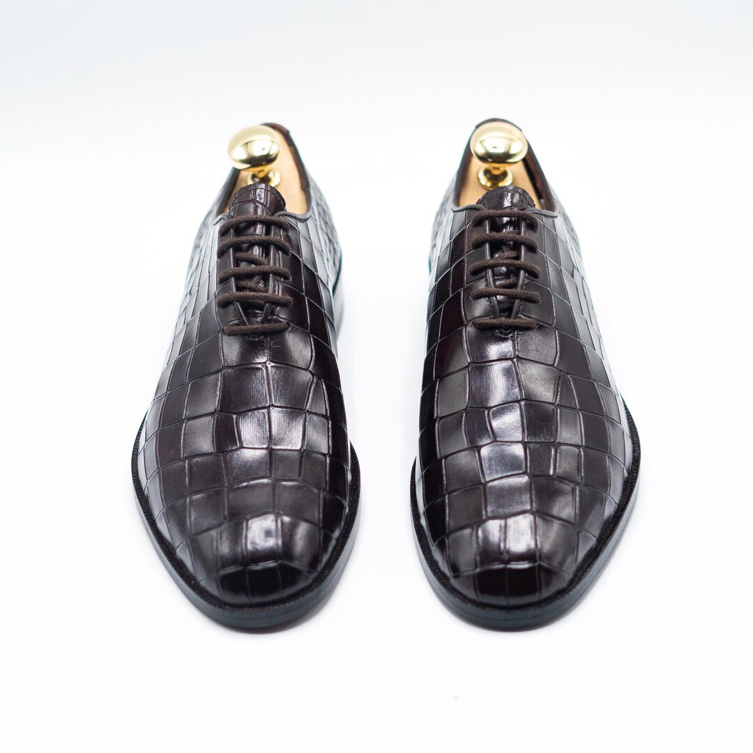 Men's Crocodile Shoe Oxford, Alligator Shoes, Designer Men Shoes, Made ...