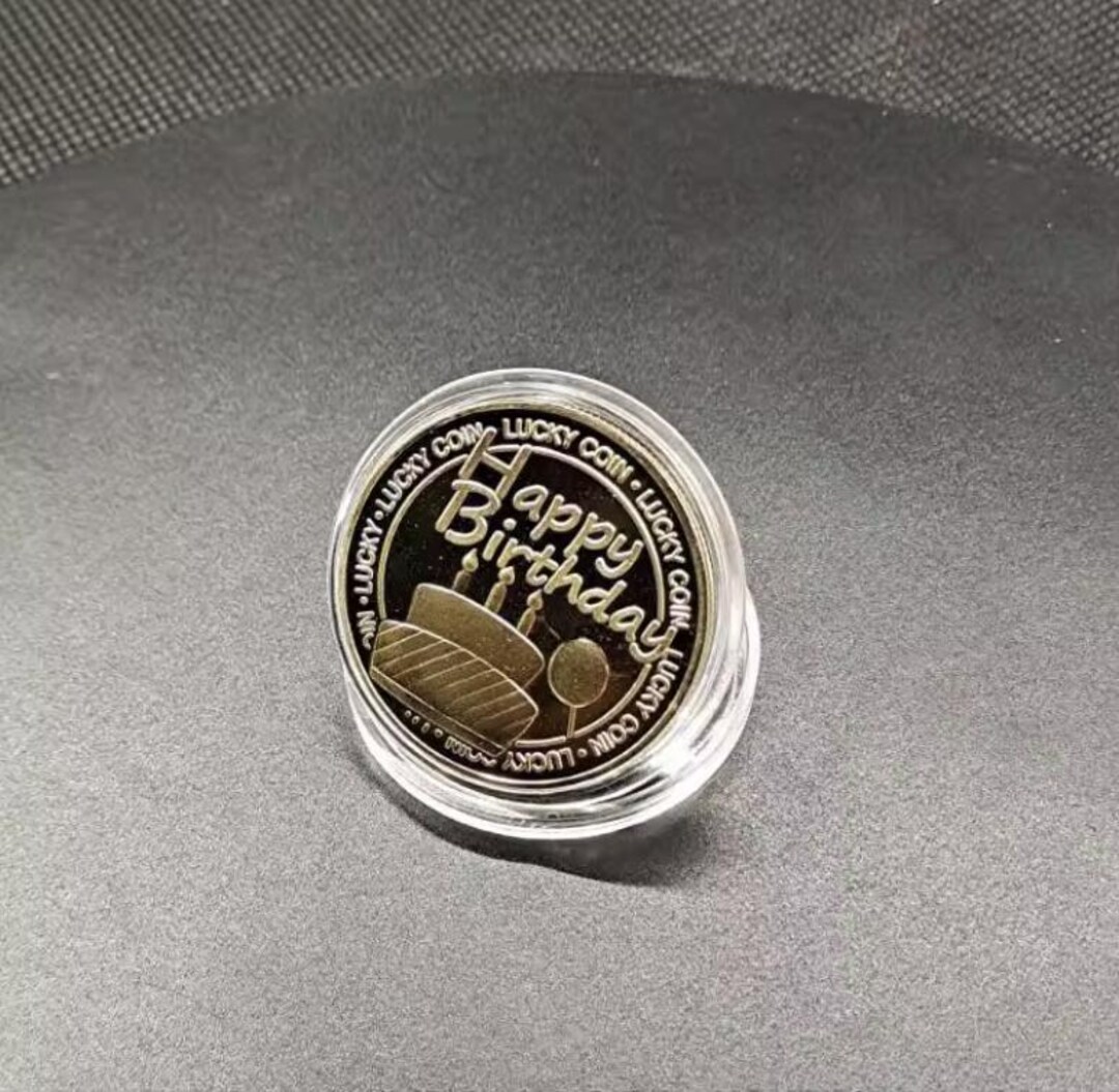 Happy Birthday Coin - Birthday Commemorative Coin, Party, Birthday Cake ...