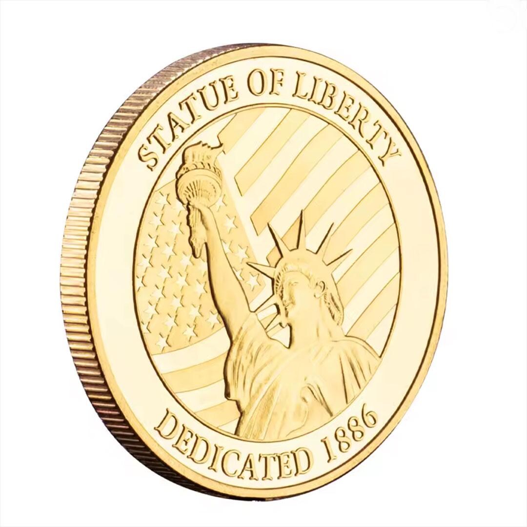 Brooklyn Bridge & Statue of Liberty Commemorative Coin – Gold-plated ...