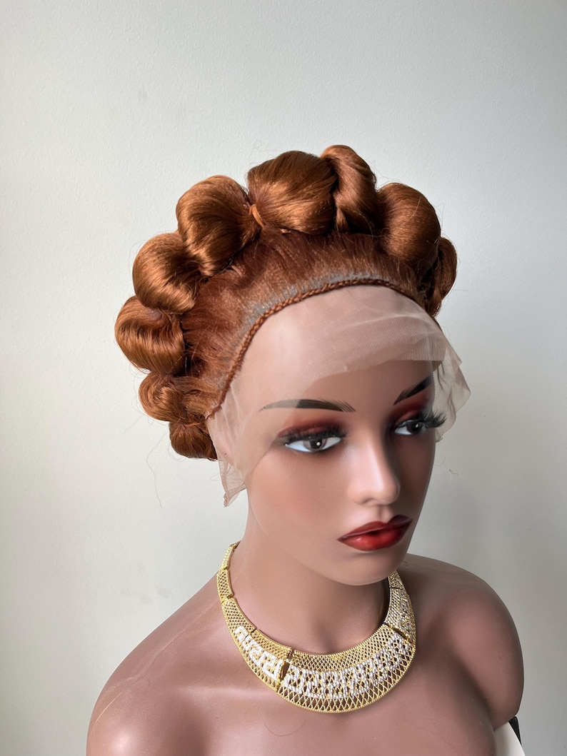 Handmade Puff Wig. Elegant Rich Puff Cornrow. Braided Puff Wig. - Etsy