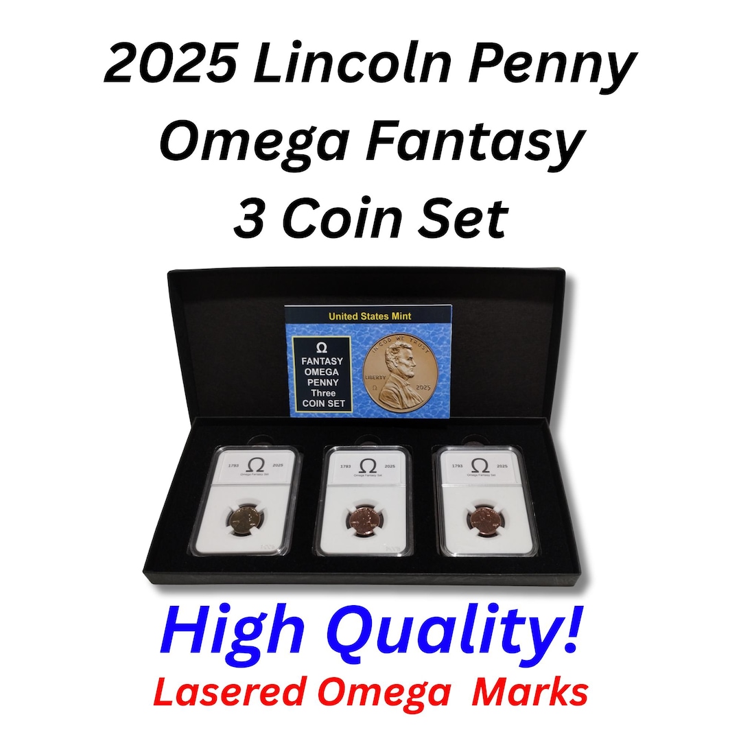 2025 Omega Lincoln Penny - 3 Coin Fantasy Set - in Gift Box - High ...