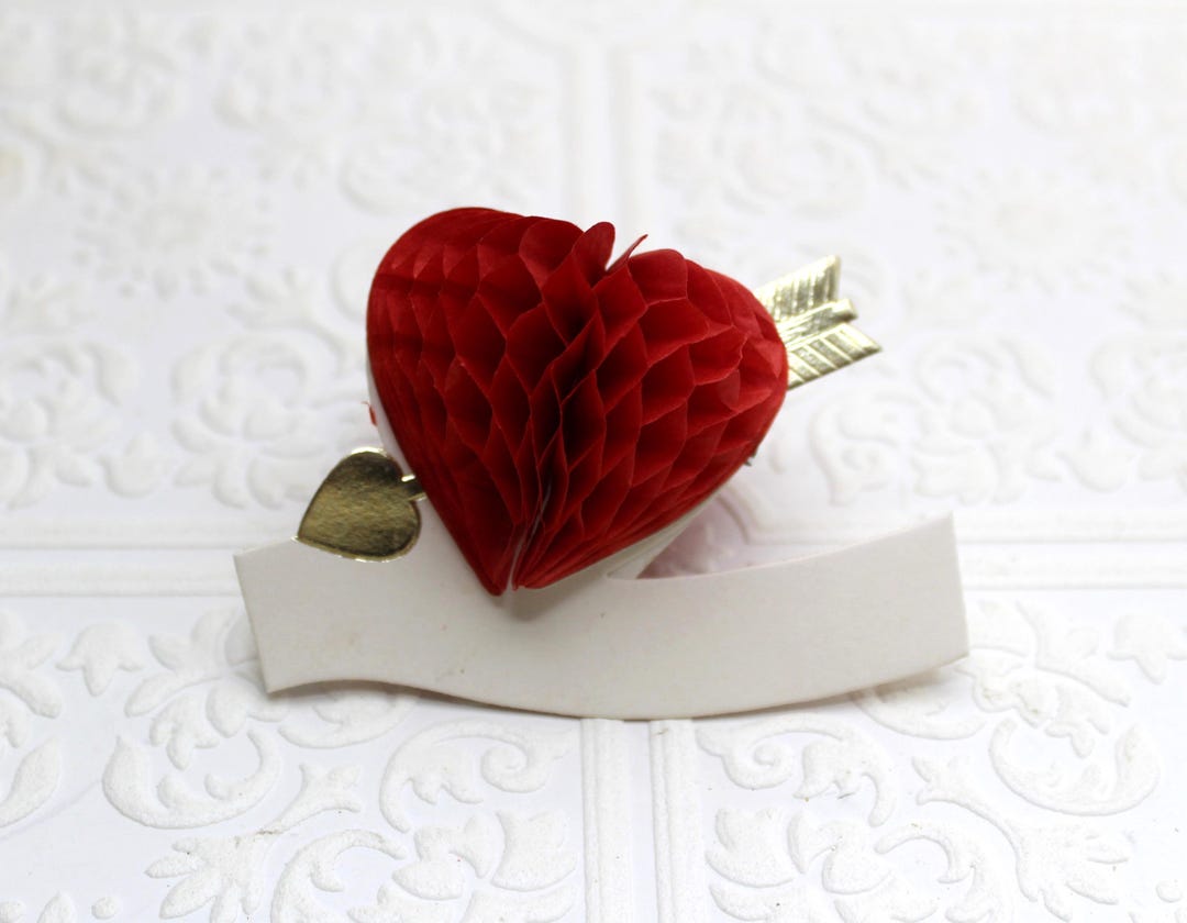 6 Vintage Heart and Arrow Place Cards Valentine's Day Wedding Honey ...