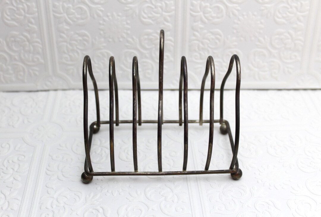 Vintage Metal Toast Caddy Toast Holder Rack Napkin Holder Letter Rack ...