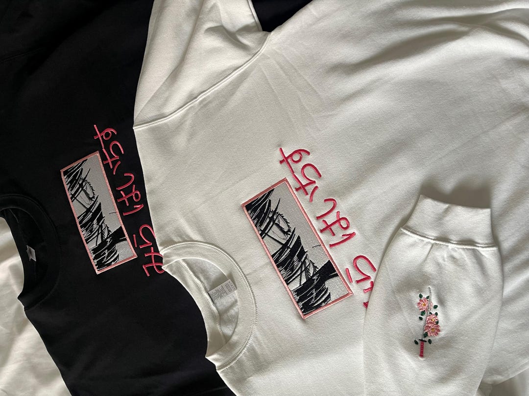 CUSTOMIZABLE Anime Embroidered Sweatshirt - Etsy