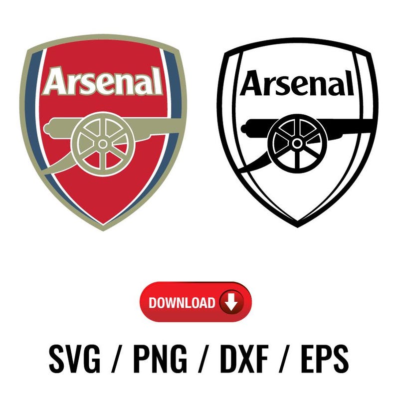 Arsenal SVG, PNG, PDF & Dxf Files T-shirt Design Digital Prints ...