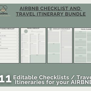 Airbnb Checklist Bundle 'mateo Edition' | Templates Airbnb | Editable ...