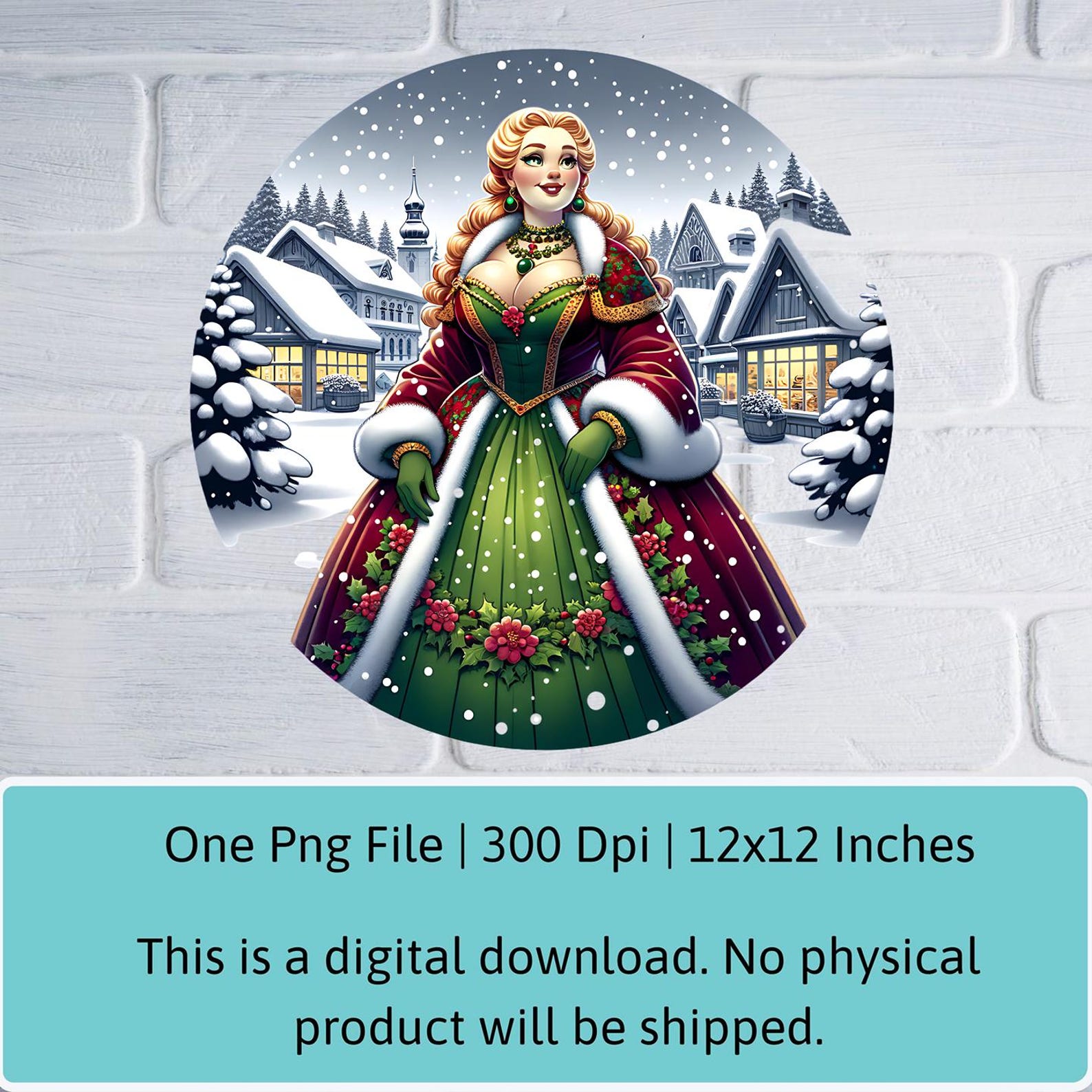 Cute Mrs Claus Clipart Mrs Claus in Christmas Outfit Festive Clipart ...