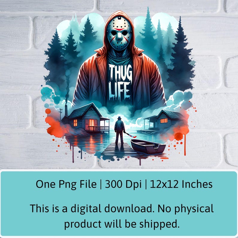 Thug Life Clipart Iconic Horror Character Illustration for DIY Crafts ...
