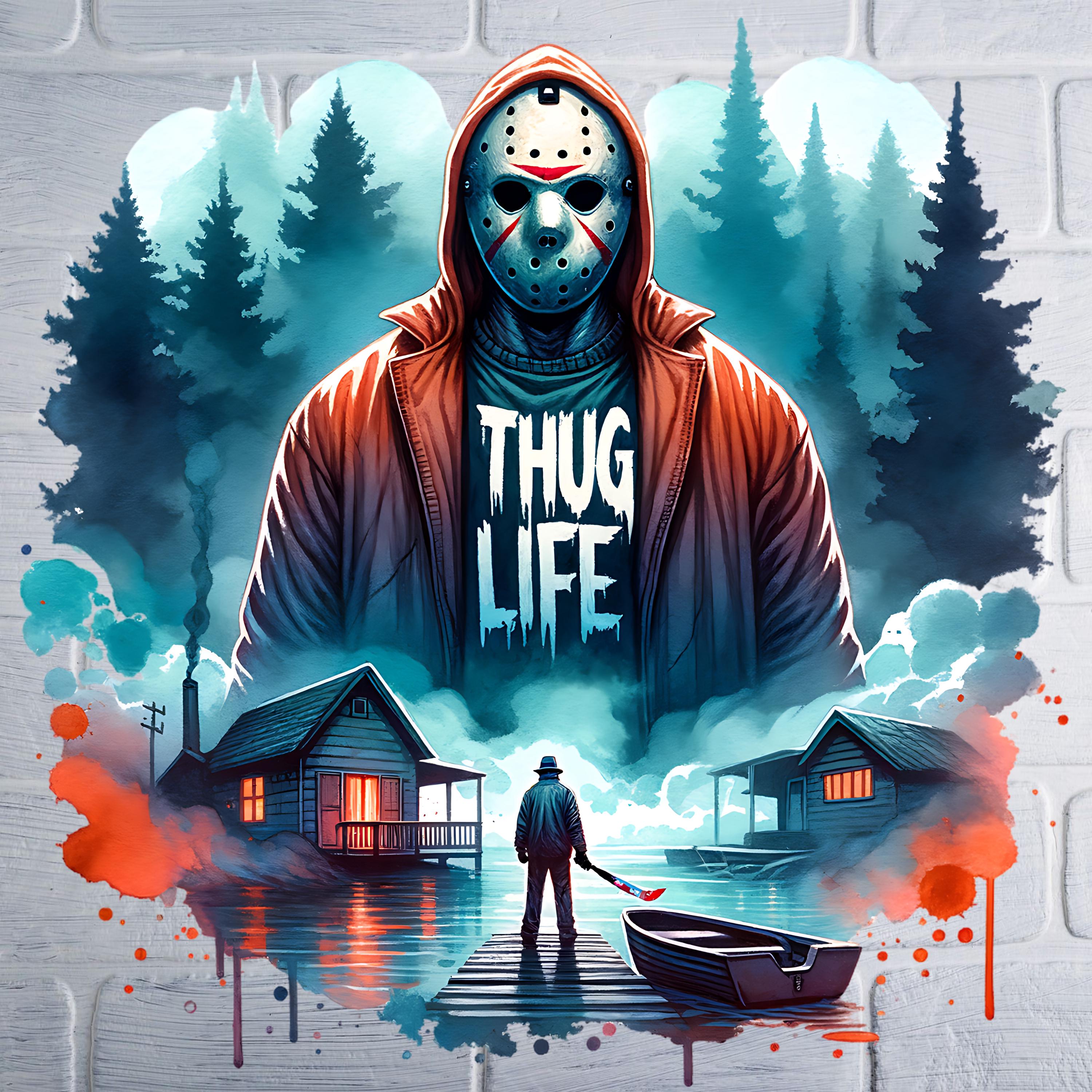 Thug Life Clipart Iconic Horror Character Illustration for DIY Crafts ...