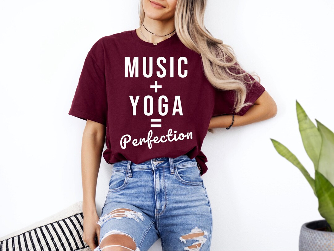 Music and Yoga Equals Perfection T-shirt: Unisex Softstyle Tee - Etsy