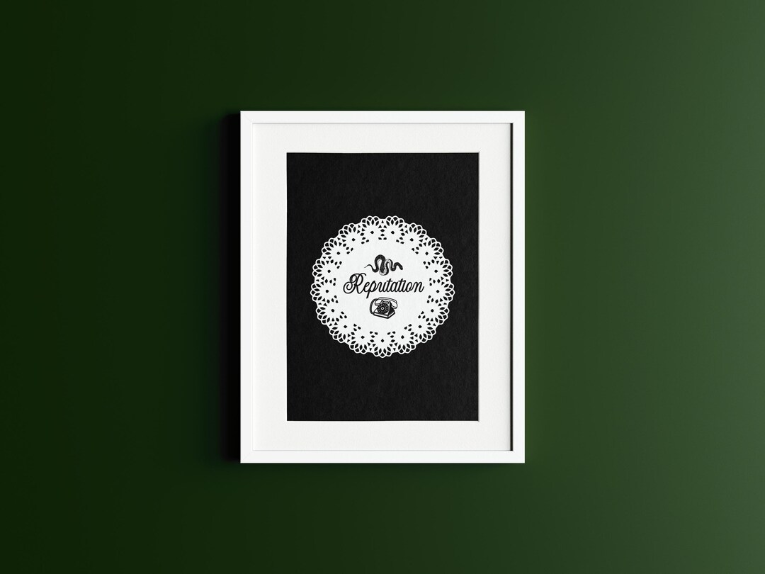 Original Taylor Swift Art Reputation Lace Doily Print Home Living Room ...