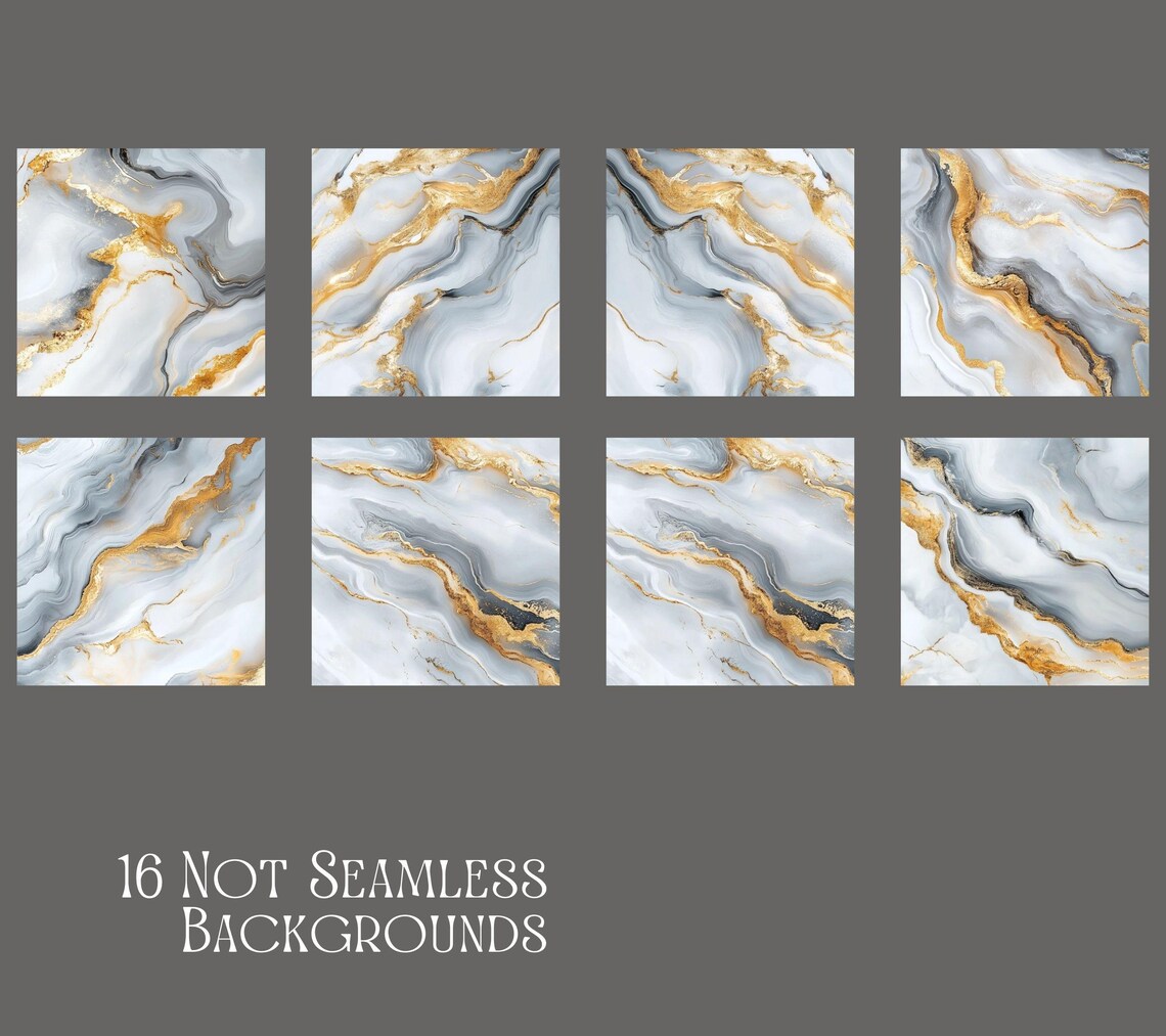 White and Gold Marble Digital Paper | Marble Paper | Gold Marble ...