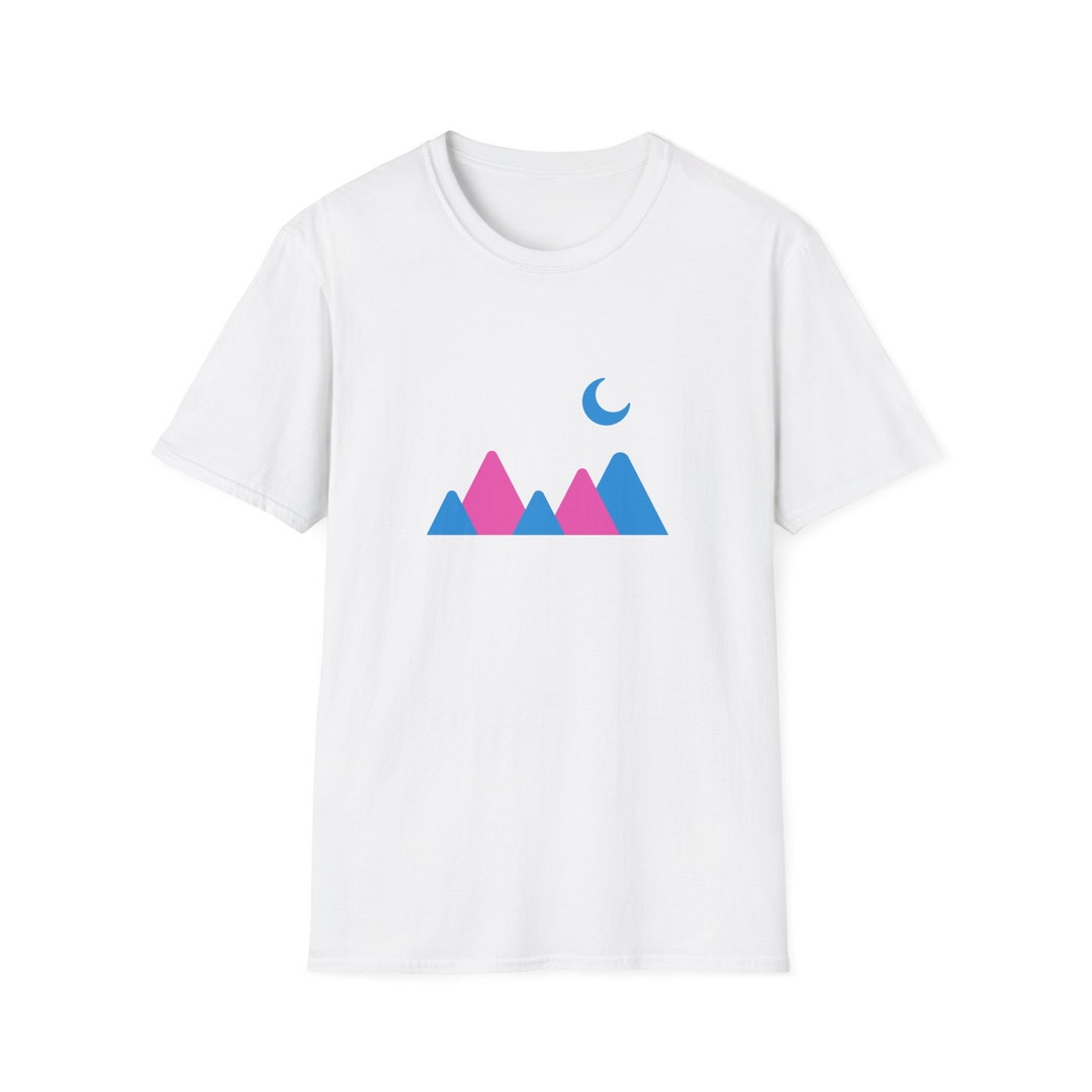 Transgender Color Flag Mountain Unisex Softstyle T-shirt, LGBTQ+ Pride ...