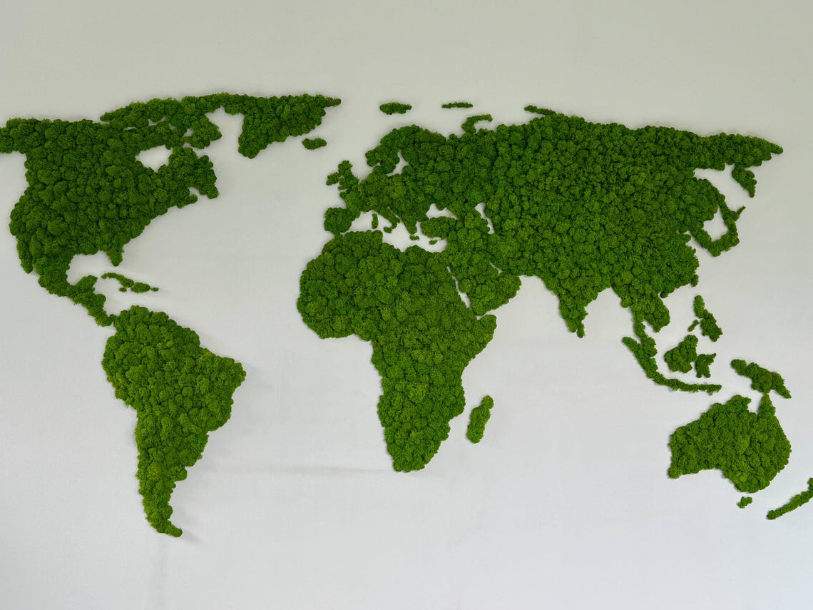 Moss World Map - Etsy