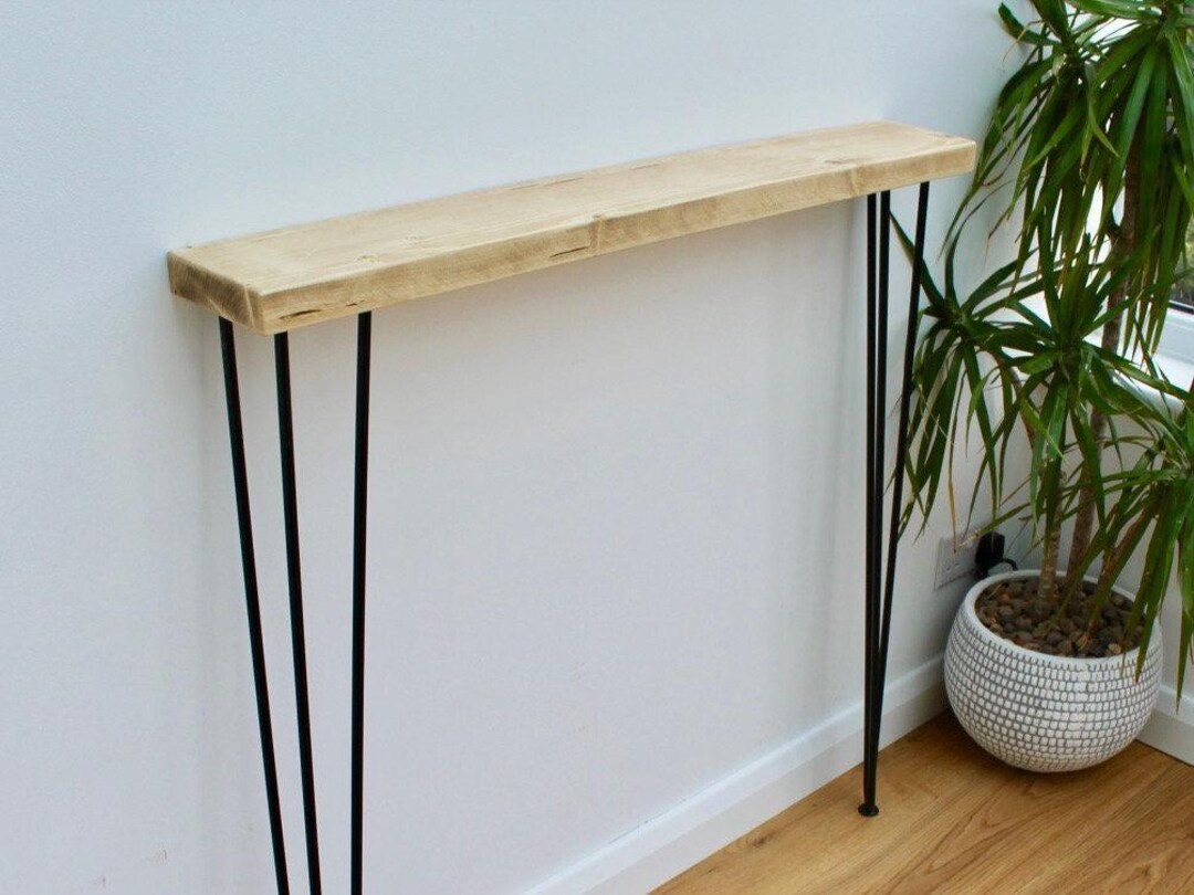 Entryway Table Narrow Table End Table Handmade With Hairpin Legs custom ...