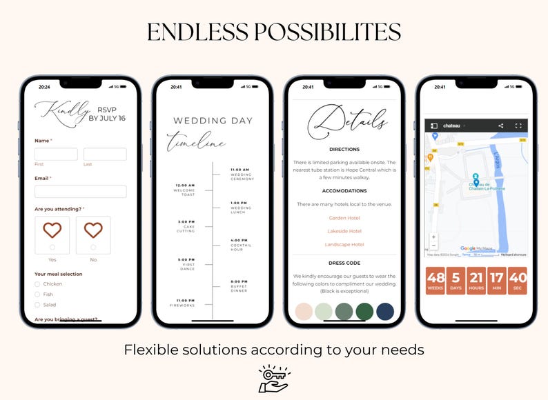 Online Rsvp, Mini Wedding Website, Digital Invitation, Mobile RSVP ...