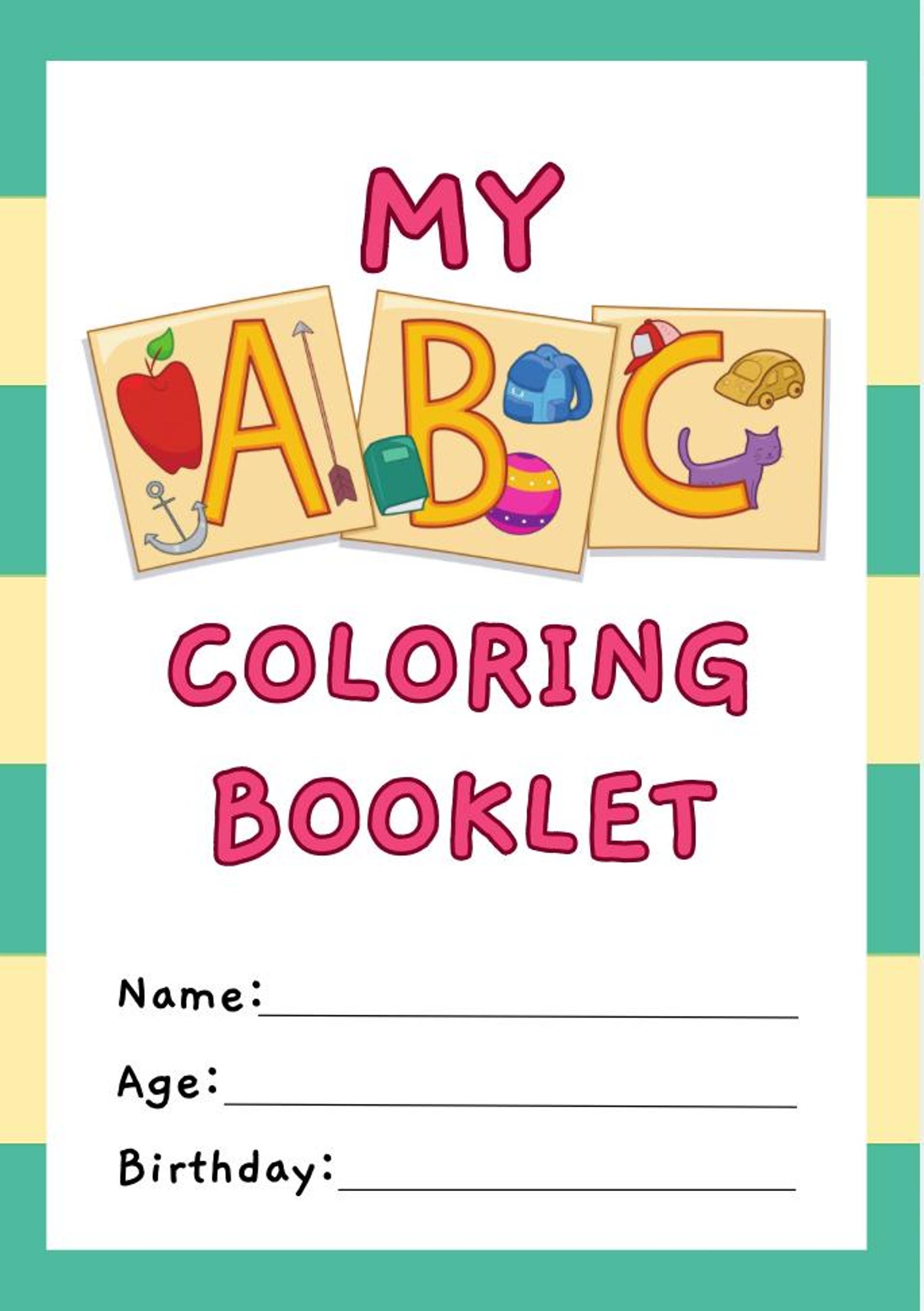 2 Jungle Animal Coloring Books, and an Alphabet Coloring Book. Children ...