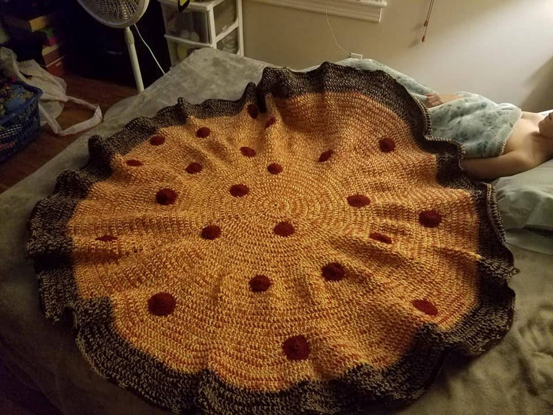 Pizza Afghan: Queen Size - Etsy