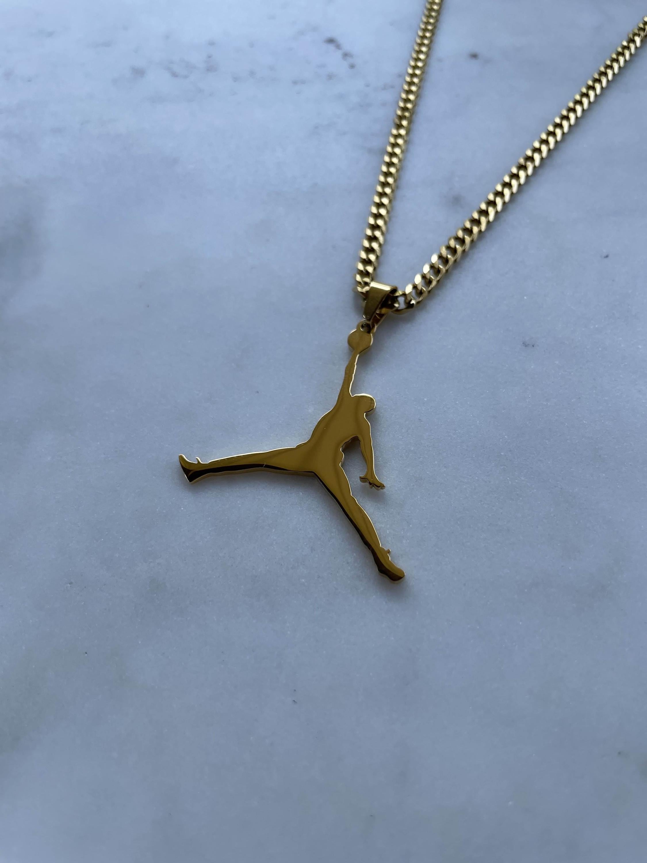 Handmade Jordan Necklace - Air Jordan Pendant - Jumpman Necklace - 23 ...