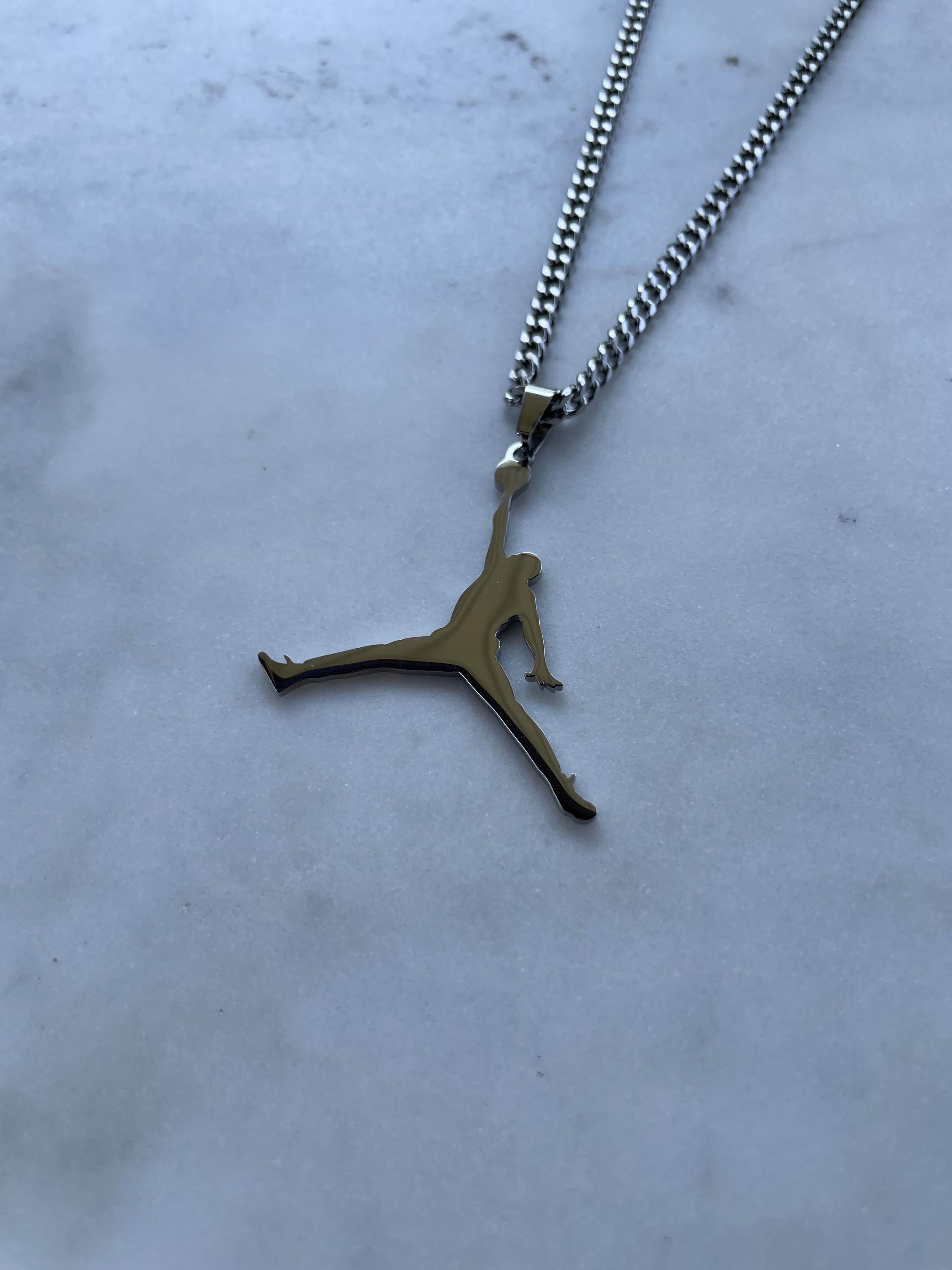 Handmade Jordan Necklace - Air Jordan Pendant - Jumpman Necklace - 23 ...