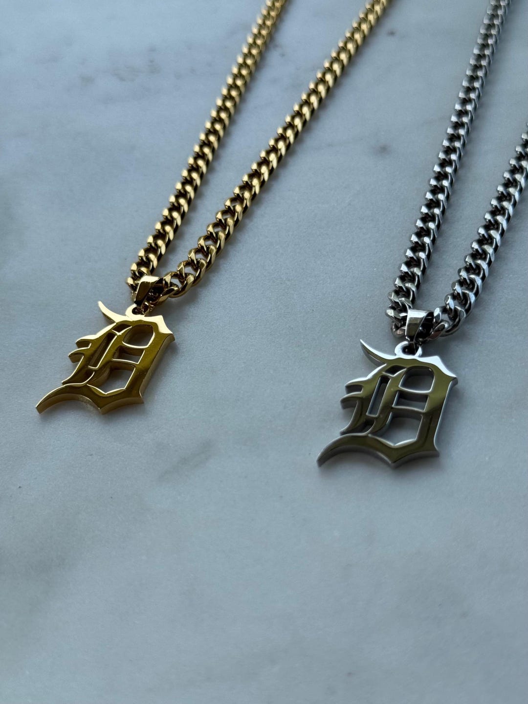 Detroit D Necklace, Detroit D, D Necklace, Baseball Chain Necklace ...
