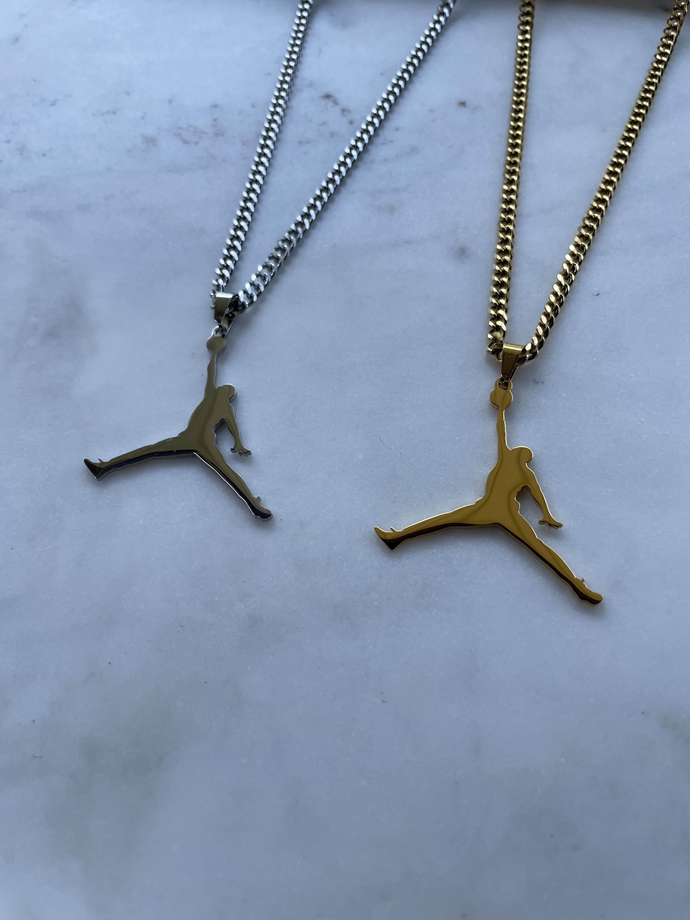 Handmade Jordan Necklace - Air Jordan Pendant - Jumpman Necklace - 23 ...