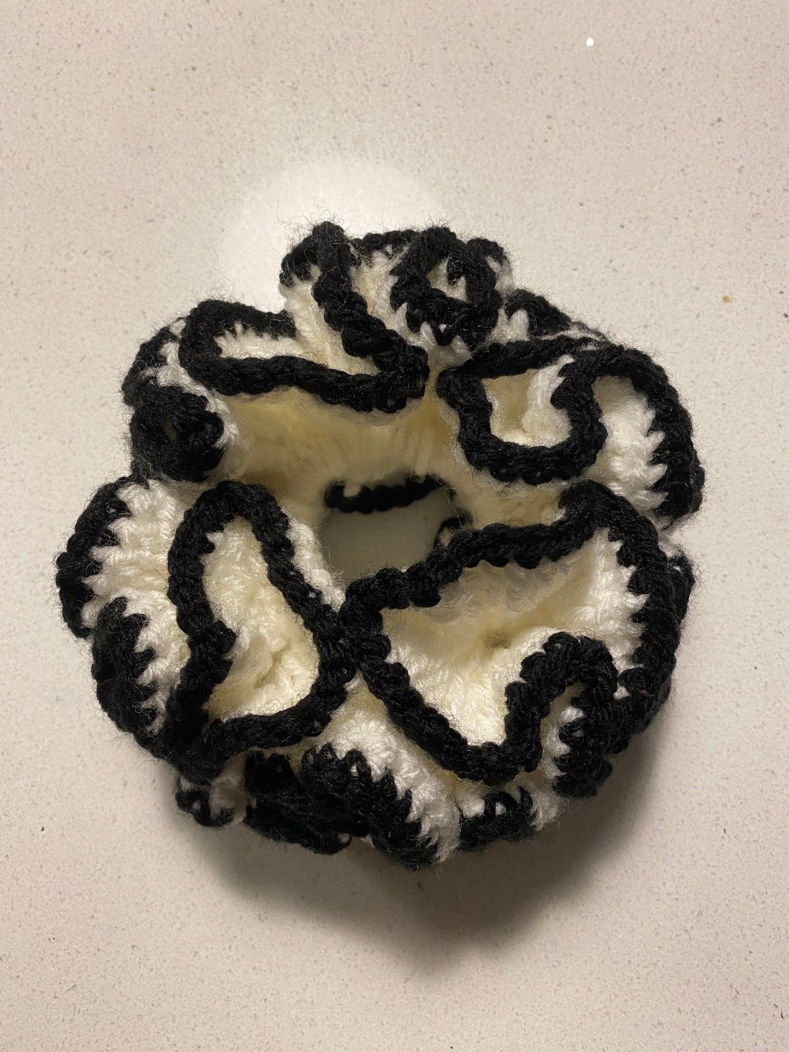 Jumbo Two Colour Handmade Crochet Scrunchie - Etsy
