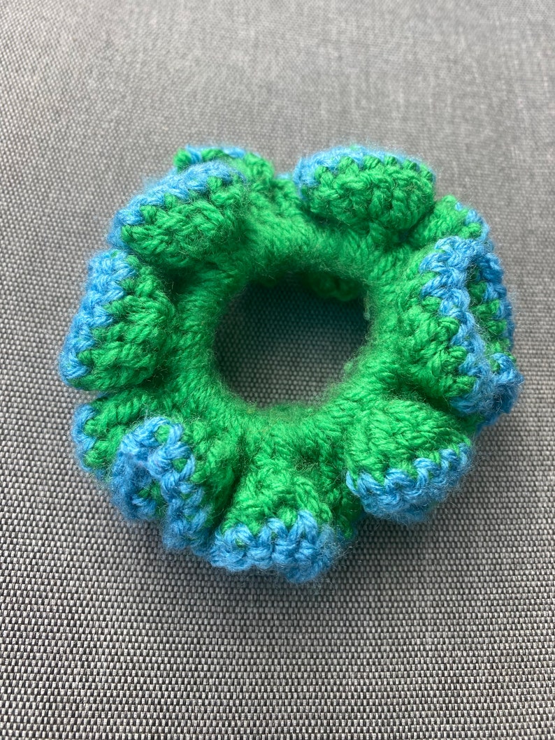 Jumbo Two Colour Handmade Crochet Scrunchie - Etsy