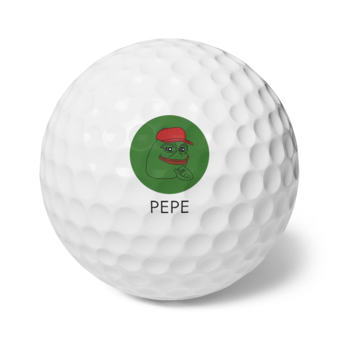 Pepe Meme Coin Golf Balls - Fun Cryptocurrency Golf Balls for Pepe ...