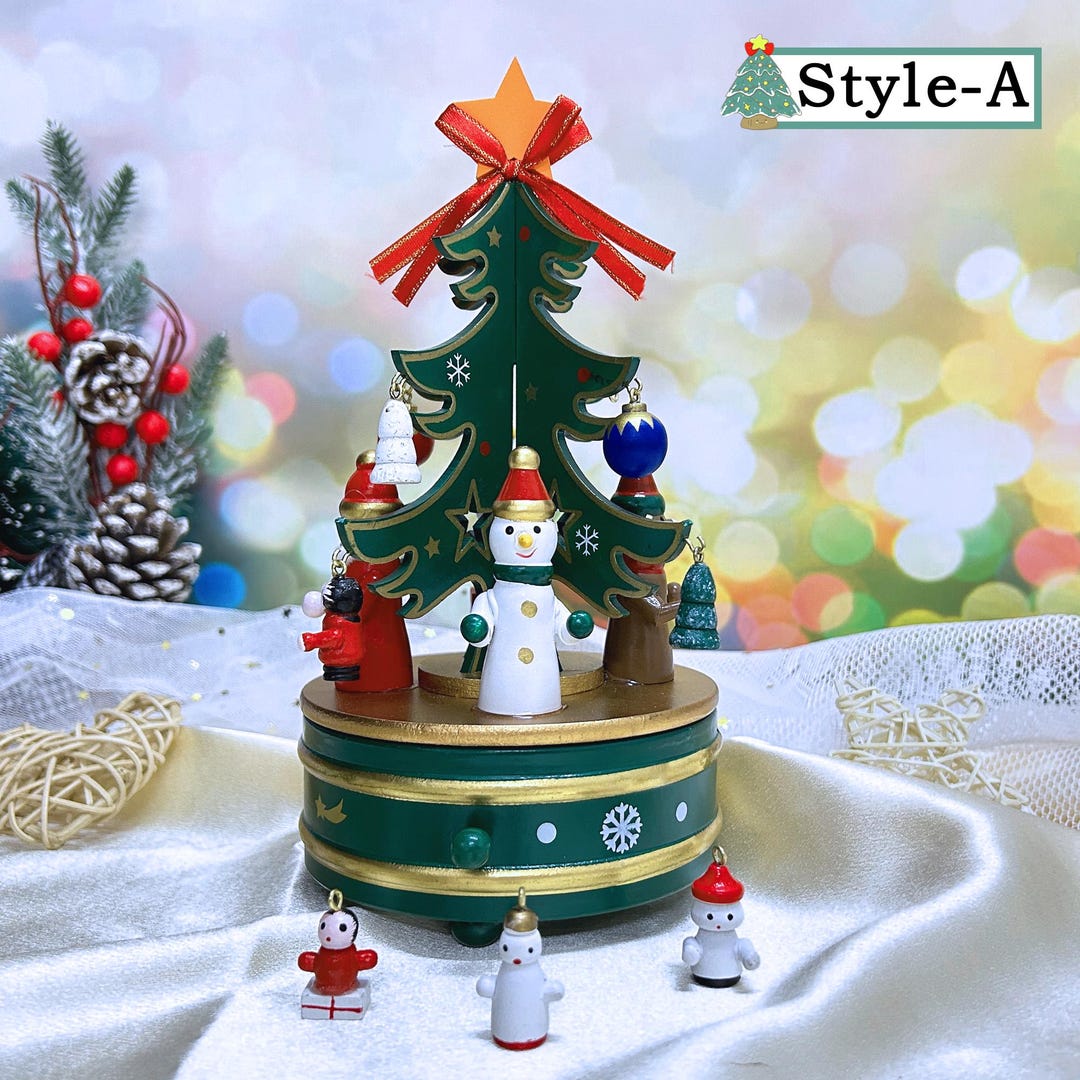 Christmas Tree Rotating Music Box,nursery Christmas Rotating Music Box ...