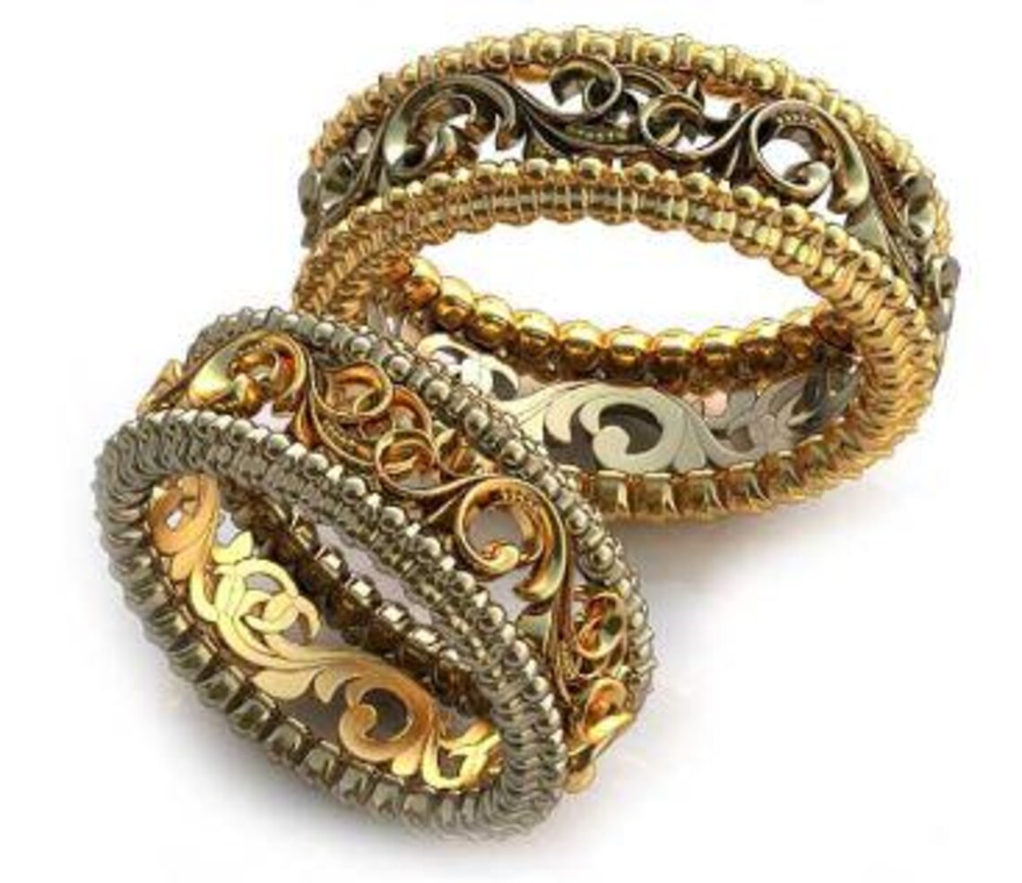 STL 3D Model Jewelry CAD File for 3D Printing/wedding With Motif Ring ...