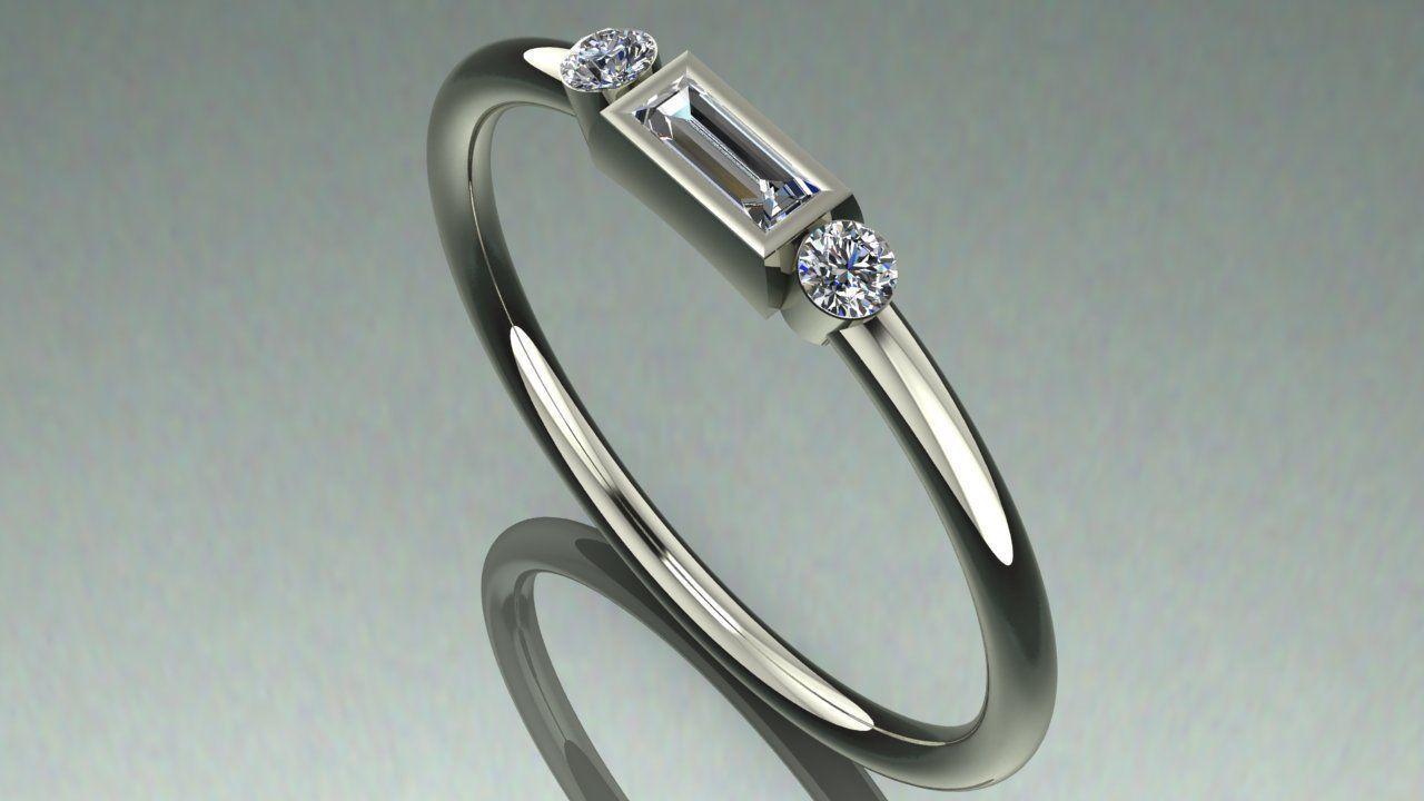 Stl Ring,3dm File Ring,baguette Ring,ring File,printed Ring,rings ...