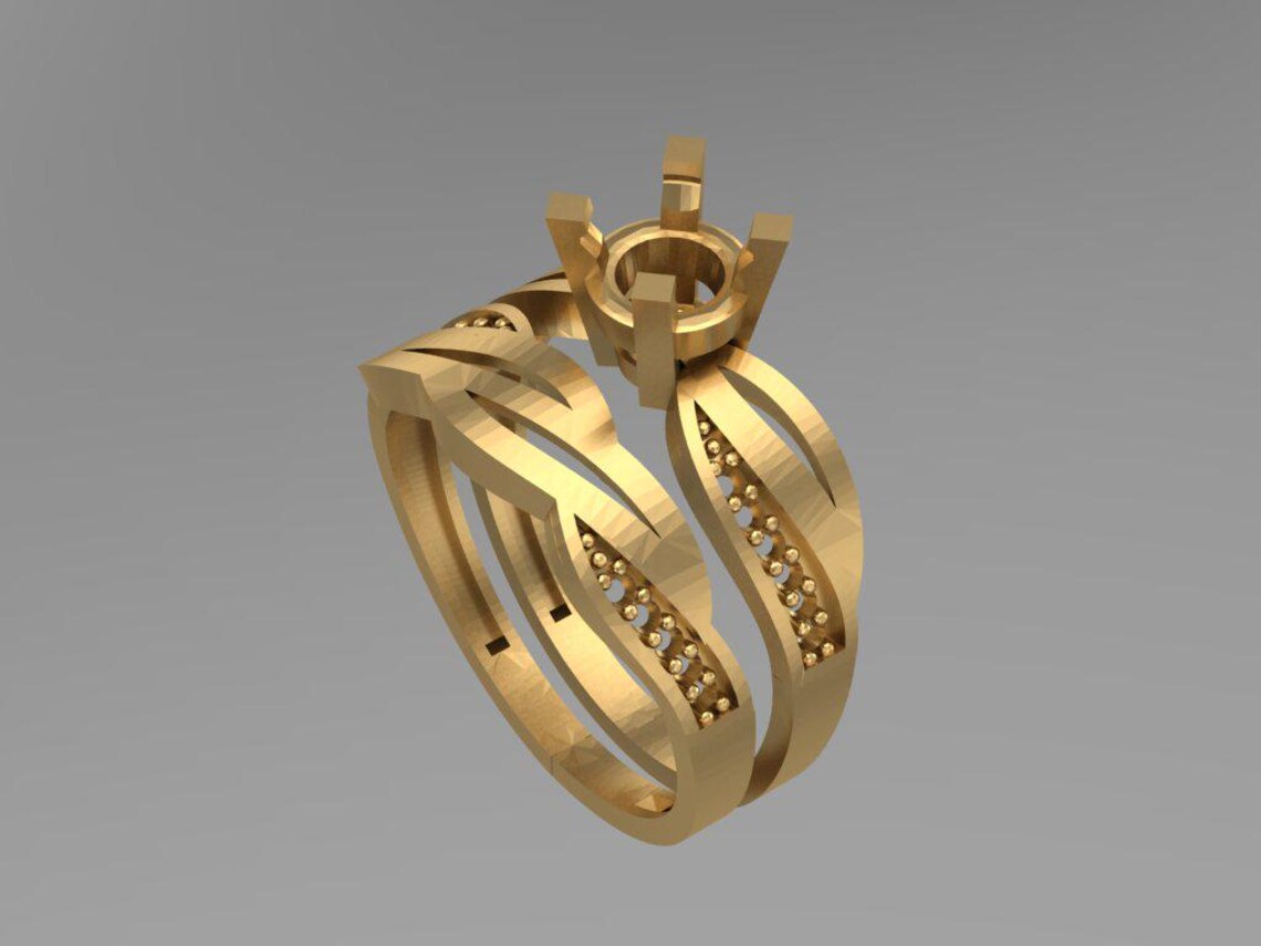 STL 3D Model Jewelry CAD File for 3D Printing/cnc/ Classic Ring / 3D ...