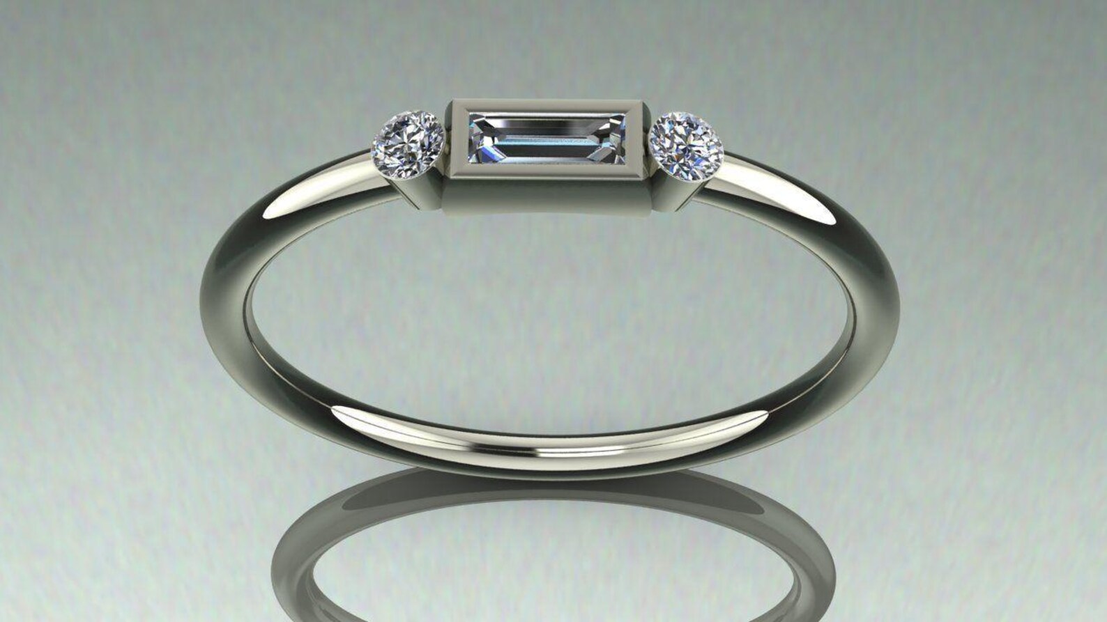 Stl Ring,3dm File Ring,baguette Ring,ring File,printed Ring,rings ...