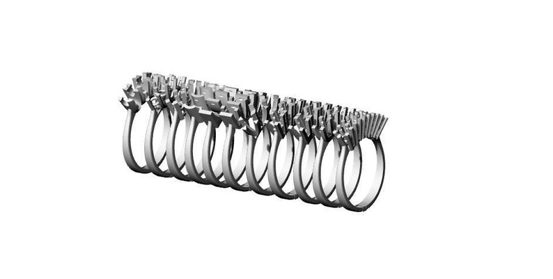 11 Models ,3D CAD CAM Digital Ring Models Jewelry / Engagement Rings ...