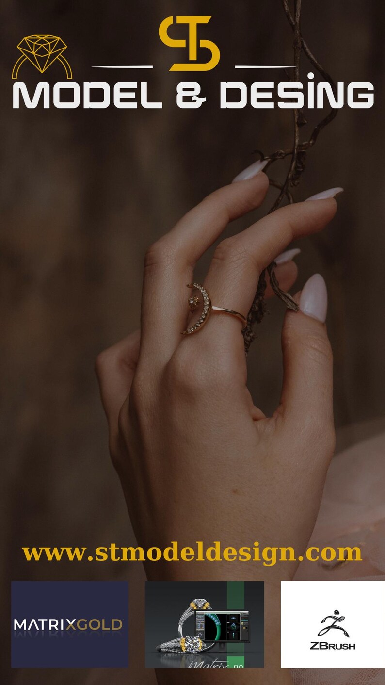 STL 3D Model Jewelry CAD File for 3D Printing/cnc/ Classic Ring / 3D ...