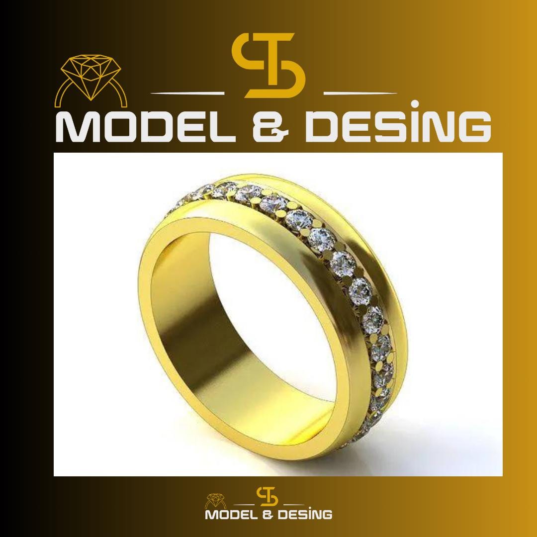 STL 3D Model Jewelry CAD File for 3D Printing/cnc/ Classic Ring / 3D ...