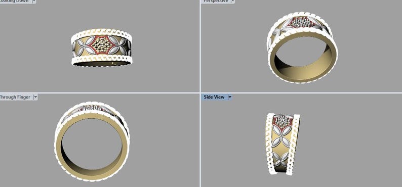 3DM 3D Model Jewelry CAD File for 3D Printing/wedding Ring Ring/3d Jewelry/jewelry Design/file ...