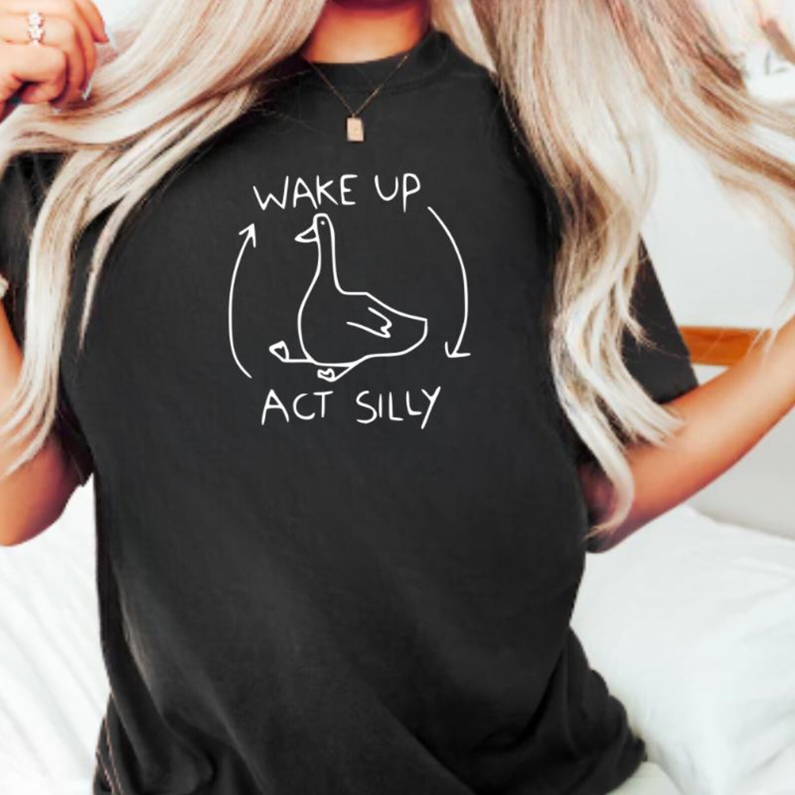 Wake up Act Silly Shirt, Silly Goose Shirt, Funny Humor Meme , Goose ...