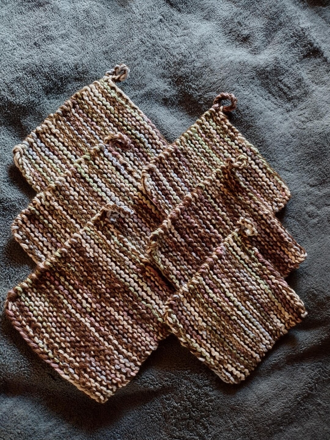 Cotton Wool Blend, Hand Knitted Hotpads - Etsy